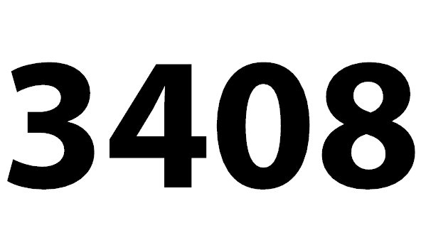 Zahl 3408