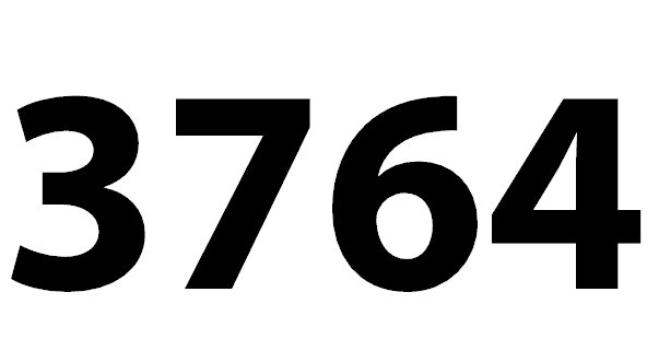 Zahl 3764