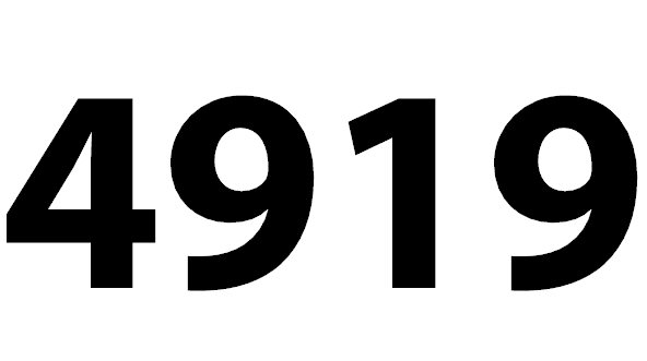 Zahl 4919