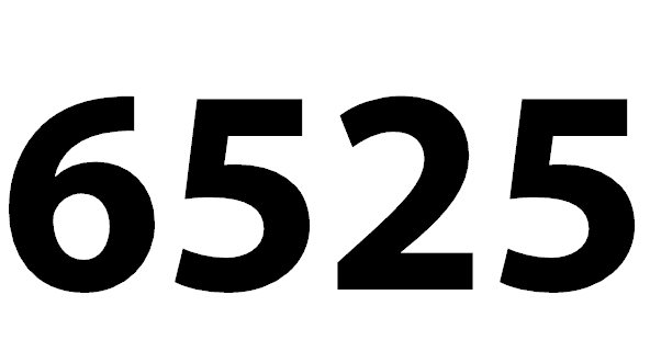 Zahl 6525