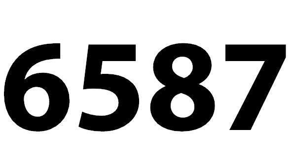 Zahl 6587