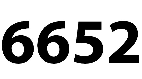 Zahl 6652