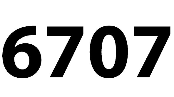 Zahl 6707