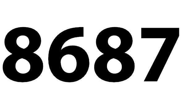 Zahl 8687