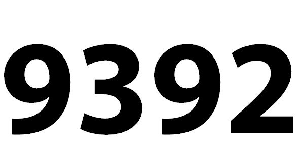 Zahl 9392